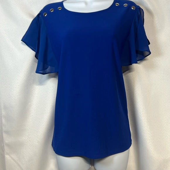 Tops | Midnight Blue Blouse M | Poshmark